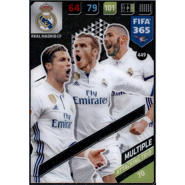 Fifa 365 Cards 2018 - 449 - Ronaldo / Bale / Benzema - Multiple, 9,99