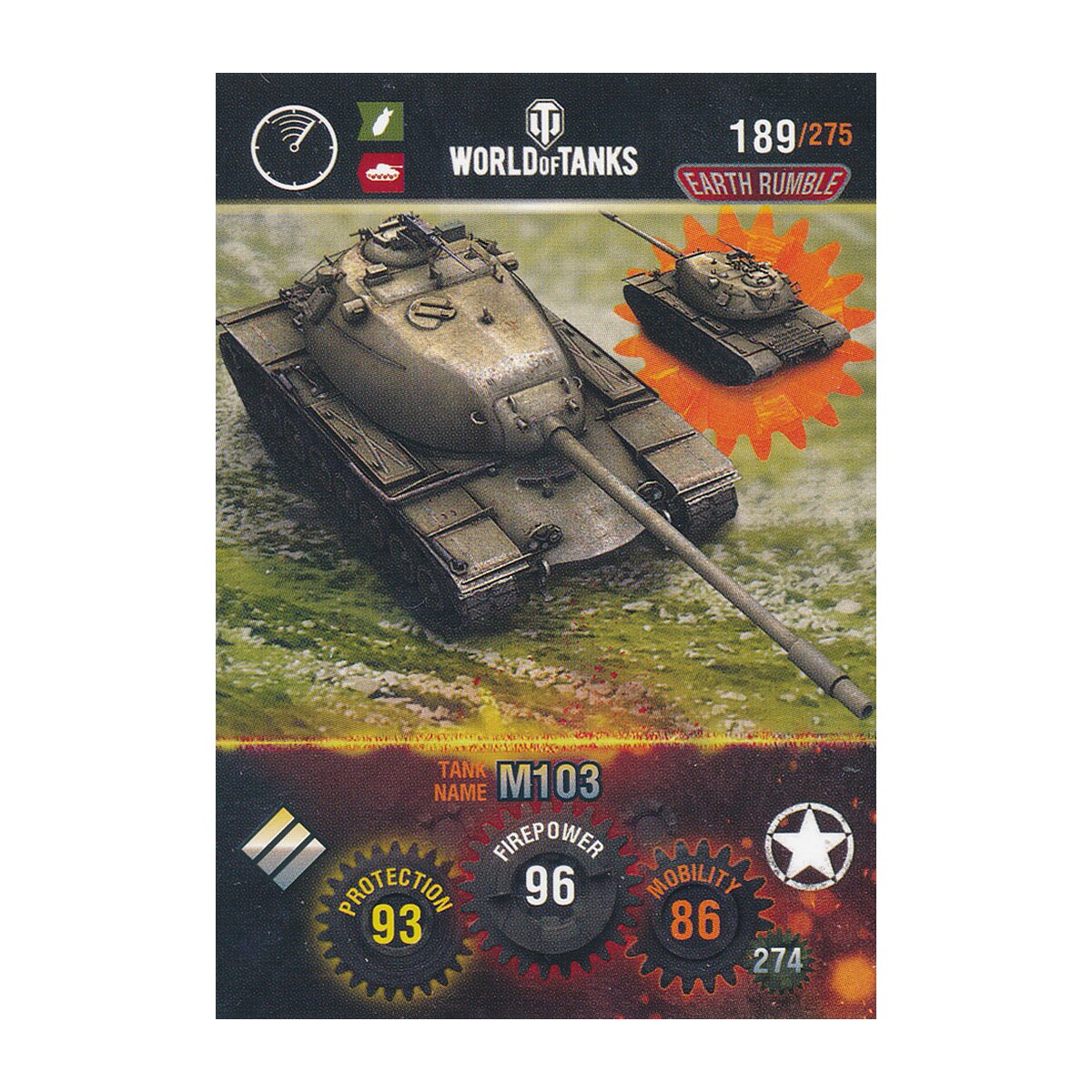 Nr. 189 - World of Tanks - M103 - Nation und Tank cards, 0,39
