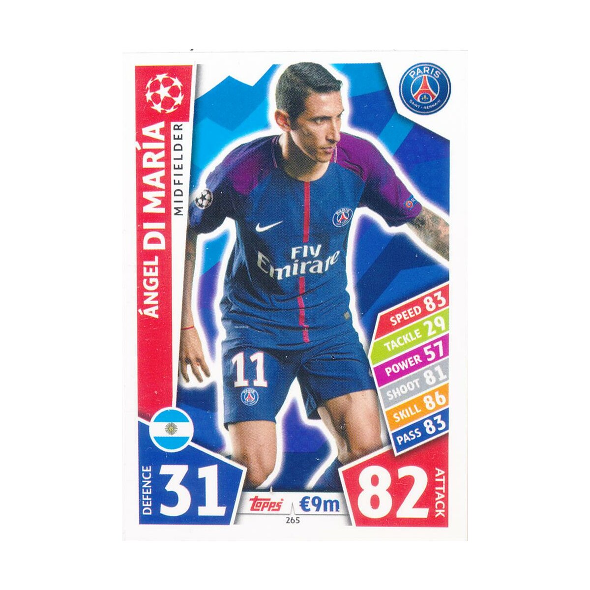 CL1718-265 - Angel di Maria - Paris Saint-Germain, 0,39