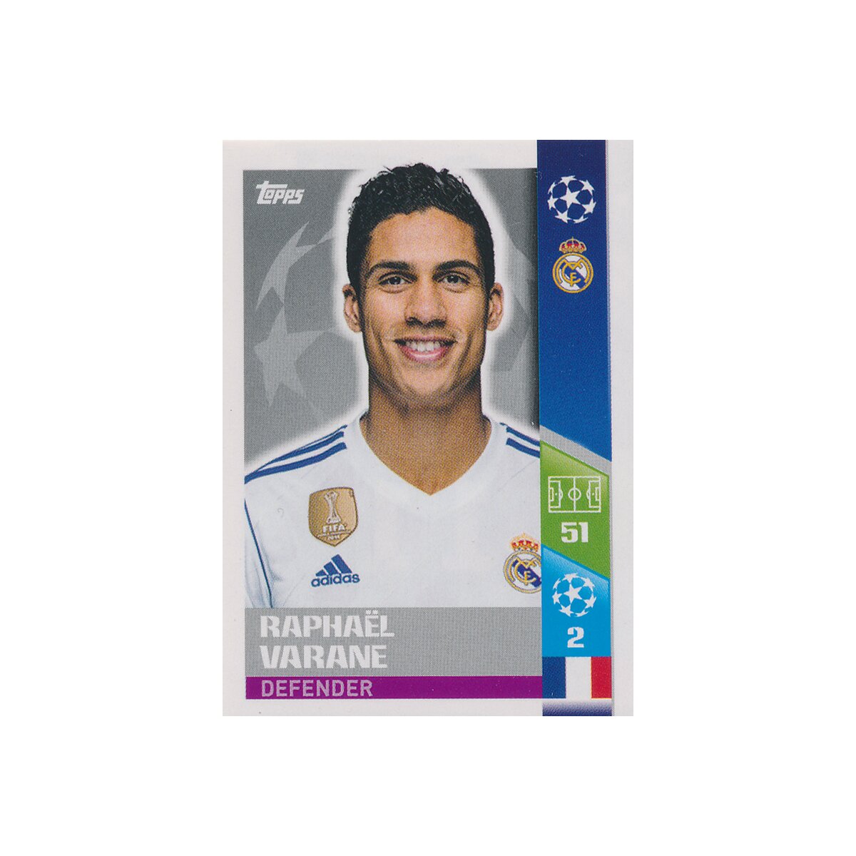 CL1718 - Sticker 11 - Raphaël Varane Real - Madrid CF, 1,99