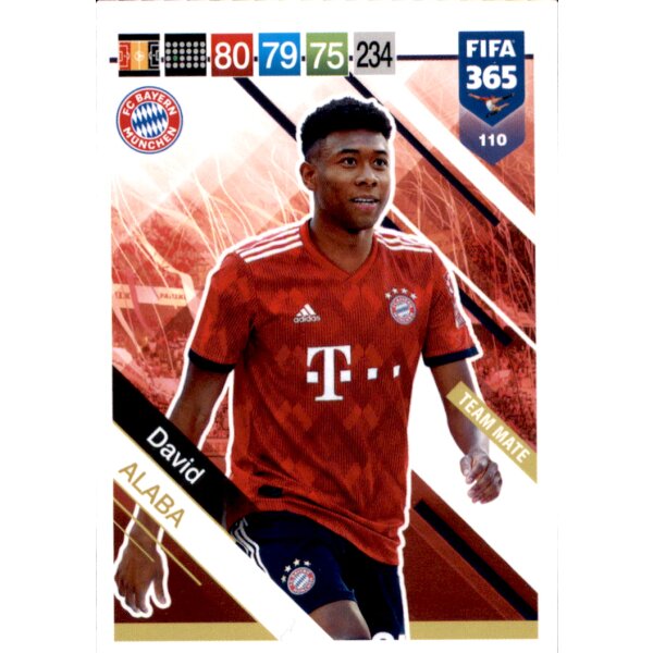 Fifa 365 Cards 2019 - 110 - David Alaba - Team Mate, 0,79