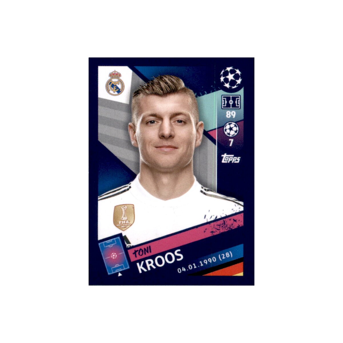 Sticker 54 - Toni Kroos - Real Madrid, 0,69