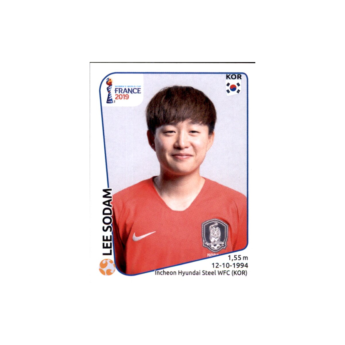 Frauen WM 2019 Sticker 55 - Lee Sodam - Südkorea, 0,79