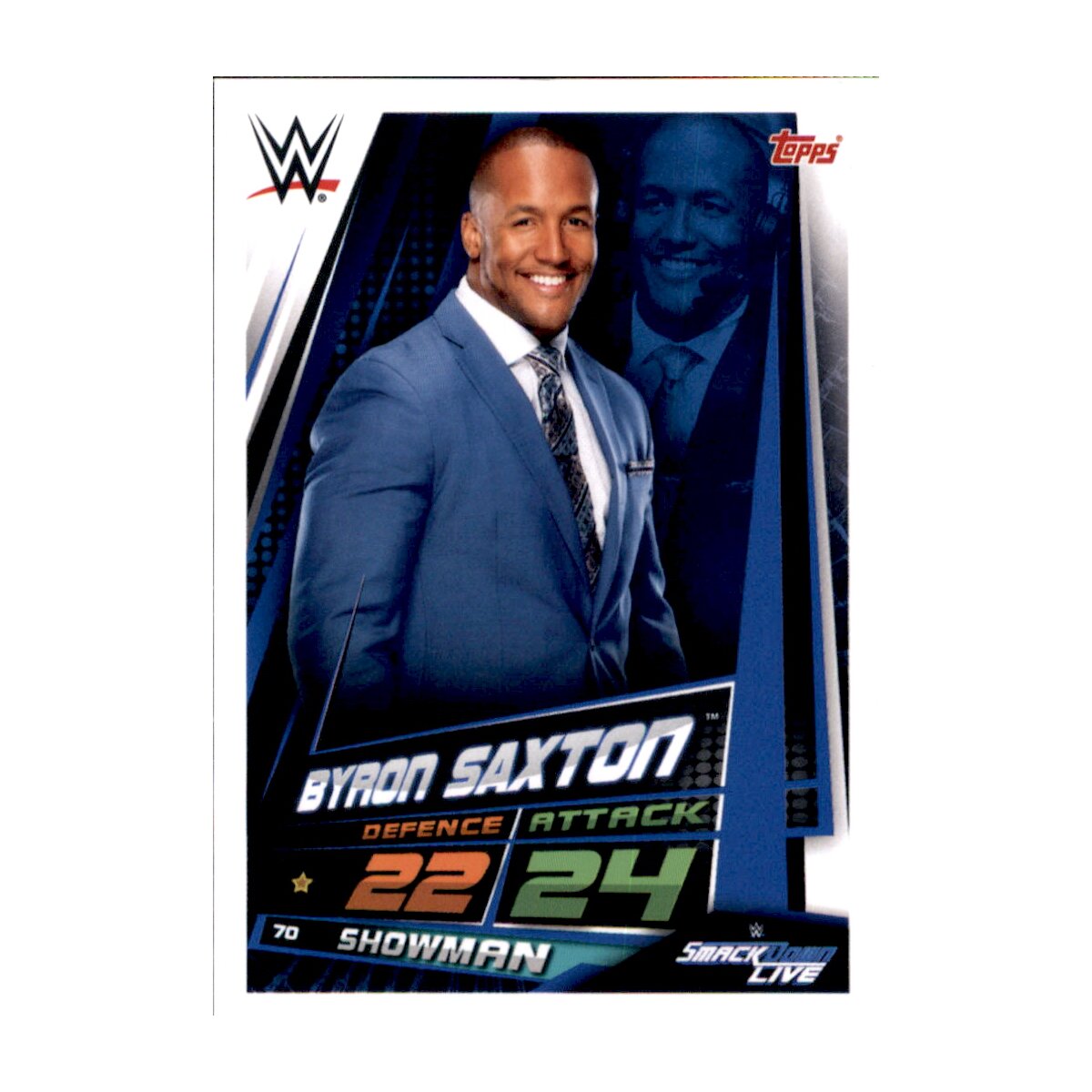 Karte 70 - Byron Saxton - Smackdown Life - WWE Slam Attax Universe, 0,49