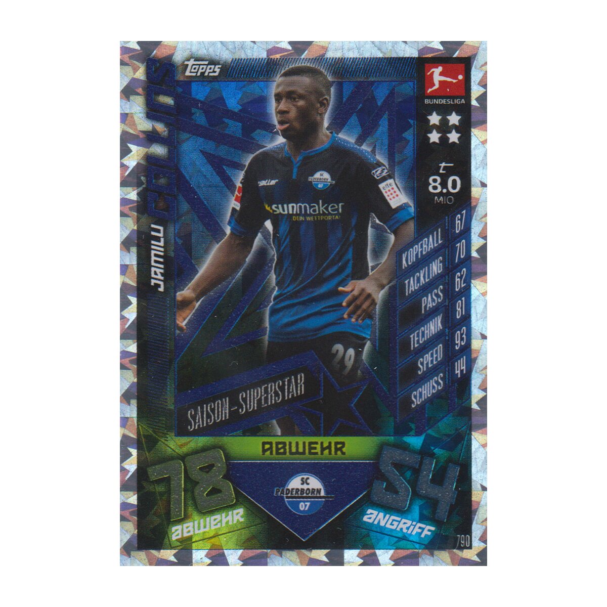 790 - Jamilu Collins - Saison-Superstar - 2019/2020, 1,49