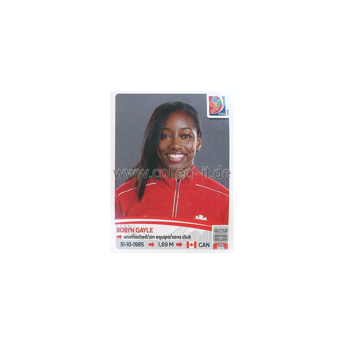 Frauen WM 2015 - Sticker 28 - Robyn Gayle - Kanada, 2,39