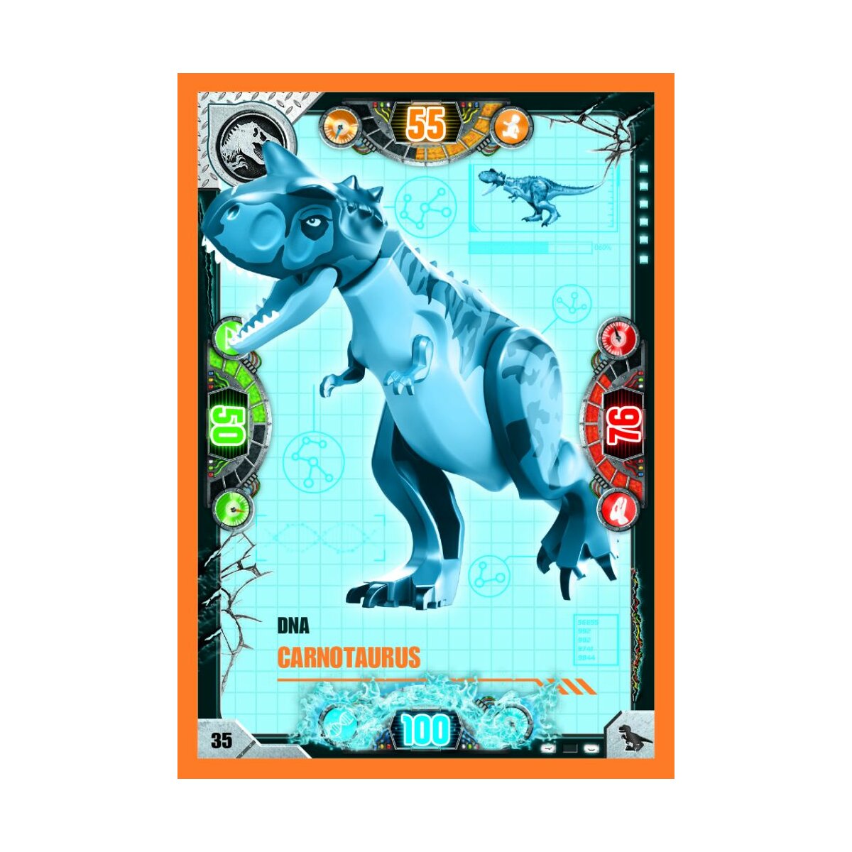 35 - DNA Carnotaurus - Dinosaurier Karte - Serie 2, 0,39