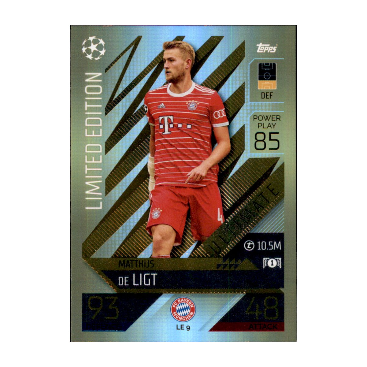 LE09 - Matthijs de Ligt - Limitierte Karte - 2022/2023, 2,79