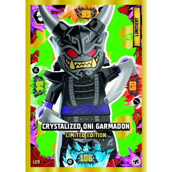 LE09 - Crystalized Oni Garmadon - Limitierte Karte - Serie 8 NEXT LEV, 3,79