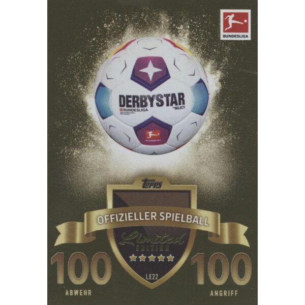 LE22 - Offizieller Spielball - Limitierte Karte - 2023/2024, 1,79
