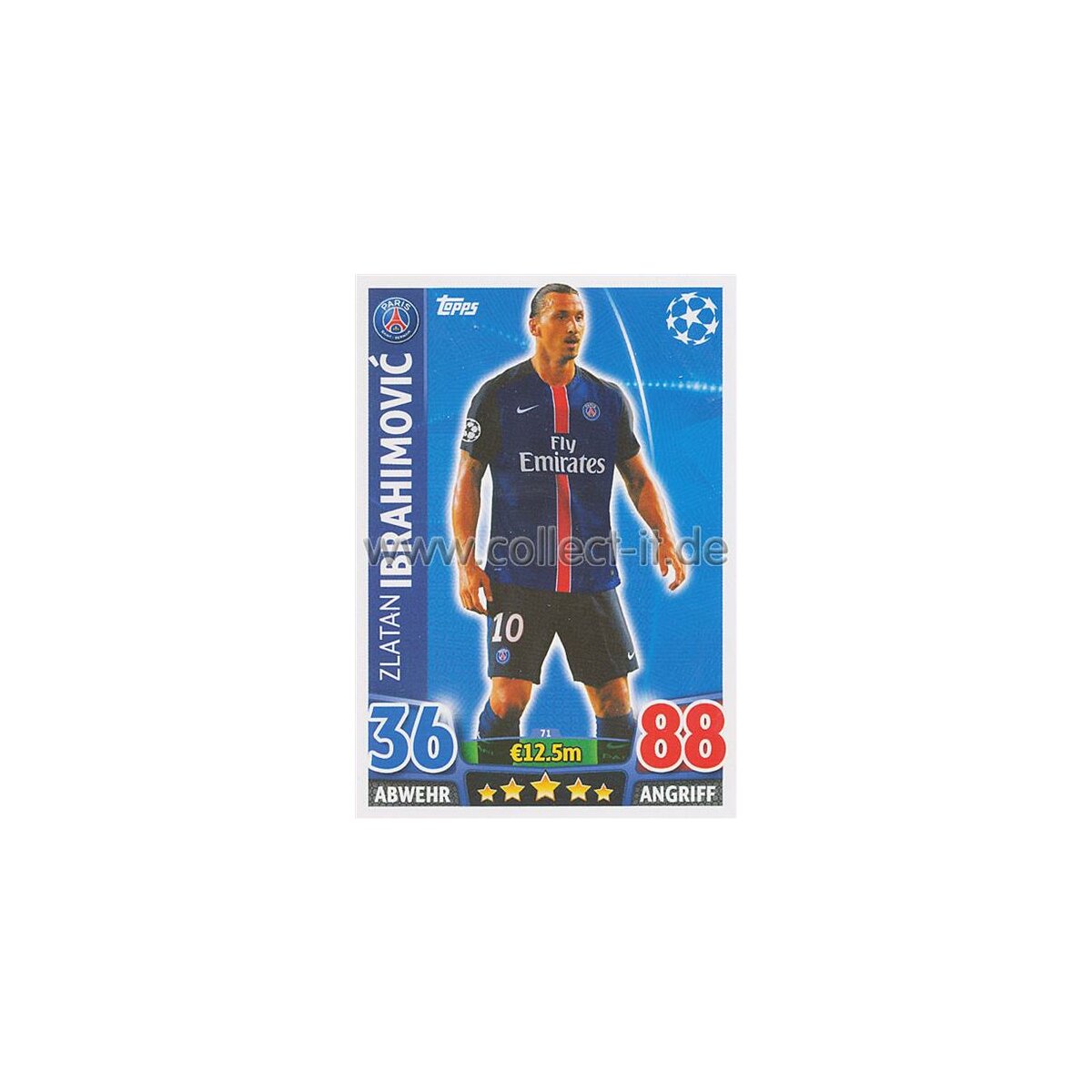 CL1516-071 - Zlatan Ibrahimovic - Base Card, 4,99