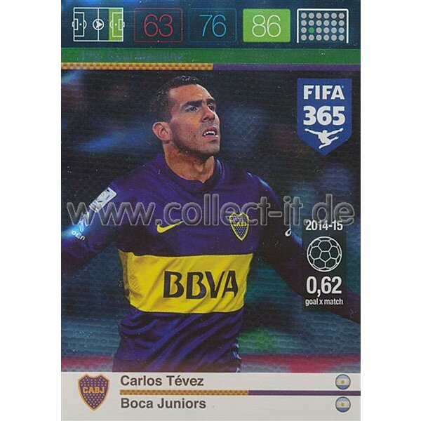 Fifa 365 Cards 2016 172 Carlos Tevez - Goal Machine, 1,99