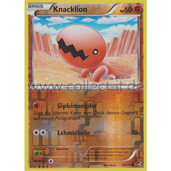 53/111 - Knacklion - Reverse Holo | XY Fliegende Fäuste, 0,99